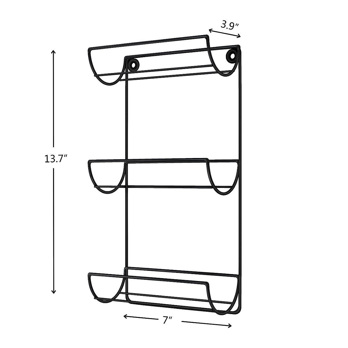 Towel Rack Wall Mounted Metal Wine Rack Washcloths Bathrobe Storage Shelf Organizer Hand Towels Holder for Bathroom Cloakroom - Black