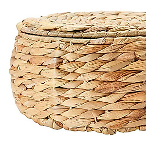Bloomingville Water Hyacinth Lids, Natural, Set of 3 Basket, 3