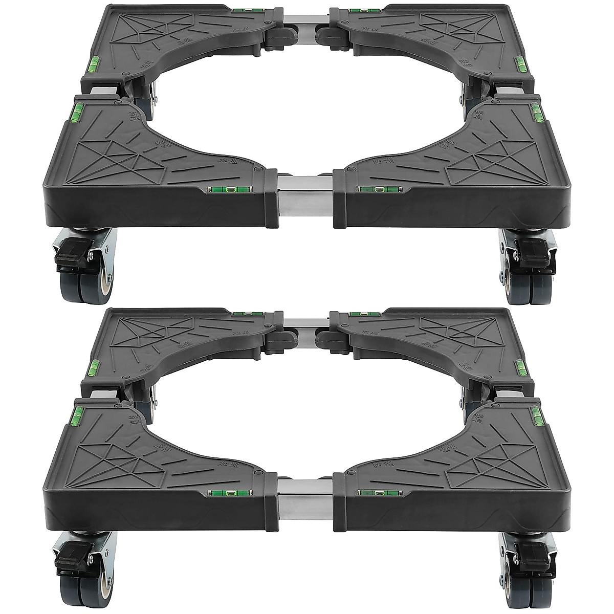 Washing Machine Furniture Dolly, SEHOI 2 Pack Telescopic Movable Trolley with Locking Swivel Wheels, Mobile Roller 4 Wheels Heavy Duty 500 Lbs Weight Limit for Refrigerator, Washing Machine and Dryer