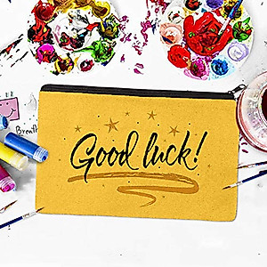 12 Pack Blank DIY Craft Bag Canvas Pen Pencil Case, Multipurpose Cotton Canvas Makeup Bag Cosmetic Travel Organizer with 6 Colors, 8.26 x 5.12 inches (Set 2)