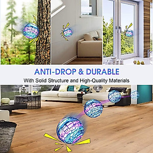 ATHLERIA UFO Flying Orb Ball with Lights,Galaxy Ball 2024,Mini Drone Toys for Age 6-8-13,Hover Boomerang Cosmic Globe Spinning,Cool Stuff Christmas Birthday Gifts for 6 7 8 9 10+ Year Boy Girl Teens