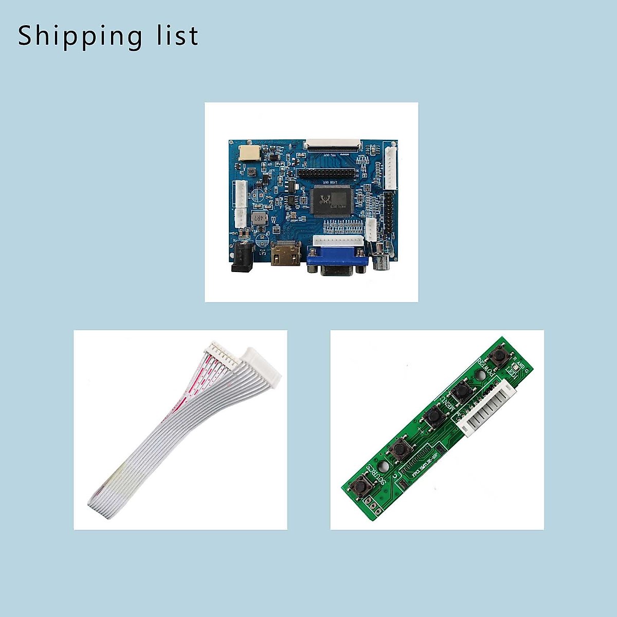 HDMI VGA 2AV LCD Controller Board for 6.5" AT065TN14 7" AT070TN92 AT070TN94 8" AT080TN64 9" AT090TN12 800x480 50Pins LCD Screen