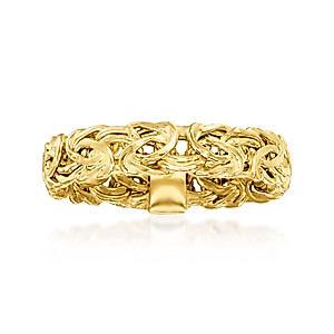 Ross-Simons 18kt Yellow Gold Byzantine Ring. Size 8