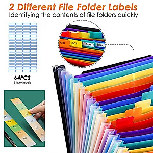 Large Accordion File Organizer, 24 Pockets Legal File Folder, Expanding File Folder for Legal/Letter/A4 Size Papers, Receipt, Bills, Important Documents