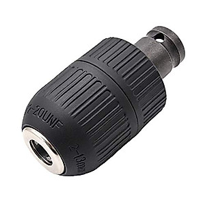 Bestgle 2-13mm Capacity Mount 1/2-20UNF Keyless Drill Chuck Quick Change Conversion Adapter with 1/2 Inch Socket Square Female Adapter