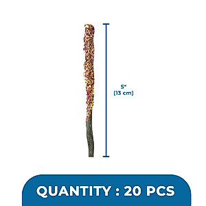 SunGrow Apple Sticks, Wood Chew Sticks for Rabbits, Chinchillas, Bunny, Hamster, Squirrel, Guinea Pigs, Small Animals Molar Pet Chew Toys Treat Sticks for Teeth Grinding (20 Pcs)