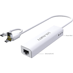 fire Stick ethernet Adapter w/OTG Cable for Android, C USB hub Laptop, USB to RJ45 Adapter Compatible with Samsung Raspberry Pi Dell and Mac Chromebook Tablets