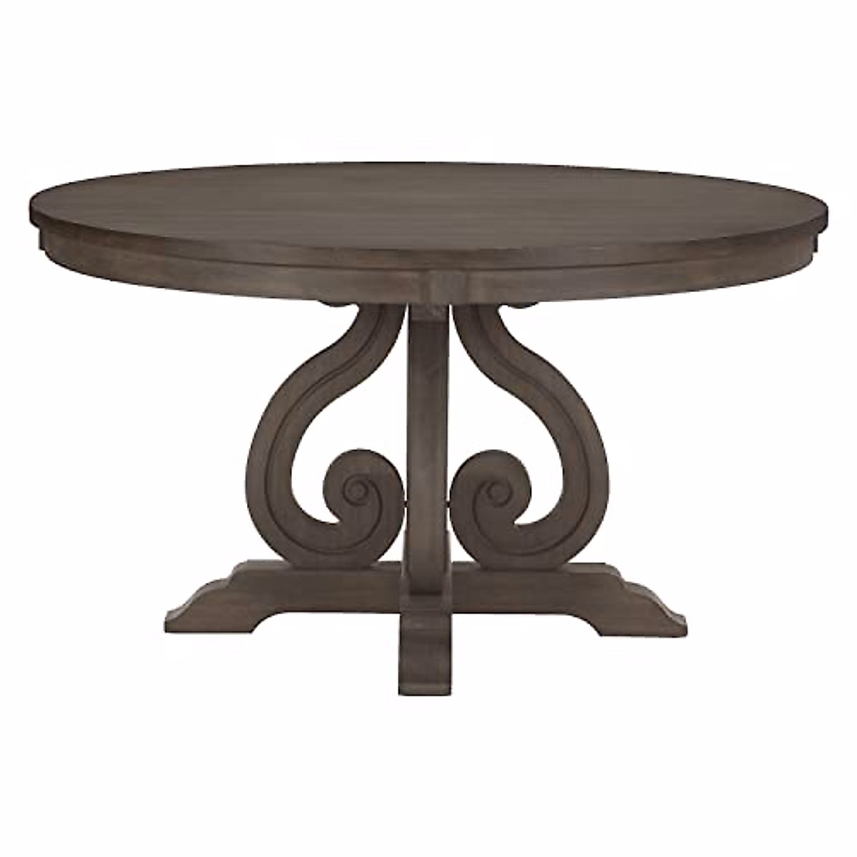 Lexicon Axton Round Dining Table, Distressed Dark Oak