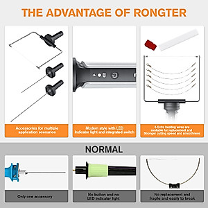 RONGTER 3 in 1 Hot Wire Foam Cutter kit, Foam Cutter Electric Styrofoam Cutting Tool 15W/ 6V, Heated Foam Carving Knife Kit with Cleaning Brush