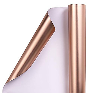 RUSPEPA Rose Gold Matte Wrapping Paper - 81.5 Sq Ft - Solid Color Paper Perfect for Wedding,Birthday,Christmas,Baby Show - 30 inches x 32.8 feet