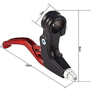 Tbest Bike Brake Levers BMX,Evercross Handbrake Levers,1 Pair ycle Brake Levers Aluminium Alloy Cycling Brakes Handles 4 Colors Available (Red) Kids Bicycle Brake Lever BMX Brake Lever