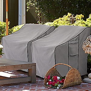 KylinLucky Patio Adirondack Chair Covers, Heavy Duty Patio Chair Cover, Waterproof Outdoor Lawn Patio Furniture Covers 2 Pack Fits Up to 32" W x 37" D x36 H inches