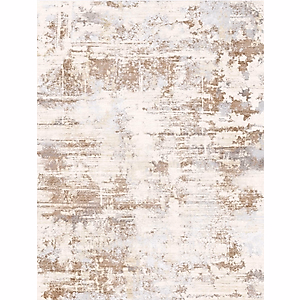 Area Rug Living Room Rugs: 8x10 Indoor Soft Fluffy Rug Abstract Carpet for Bedroom Kitchen Dining Room Floor Washable Plush Throw Large Accent Rug Home Office Nursery Decor - Beige