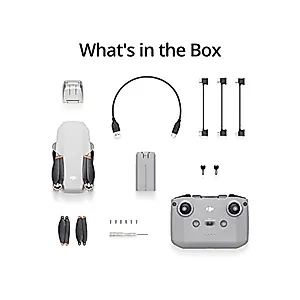 DJI Mini 2 – Ultralight and Foldable Drone Quadcopter, 3-Axis Gimbal with 4K Camera, 12MP Photo, 31 Mins Flight Time, OcuSync 2.0 10km HD Video Transmission, QuickShots Gray