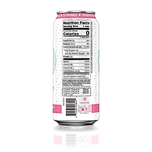 Hiball Energy Seltzer Water, Caffeinated Sparkling Water Made with Vitamin B12 and Vitamin B6, Sugar Free ,16 Fl Oz (Pack of 8), Watermelon
