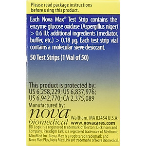 Nova Max Glucose Test Strips - 50 ct.