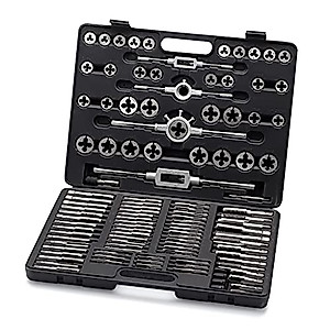 Segomo Tools 110 Piece Hardened Alloy Steel SAE Tap And Die Threading Tool Set With Storage Case | SAE Tap and Die Set | Rethreading Kit | Tap Set | Tap and Die Kit - TD110SAE