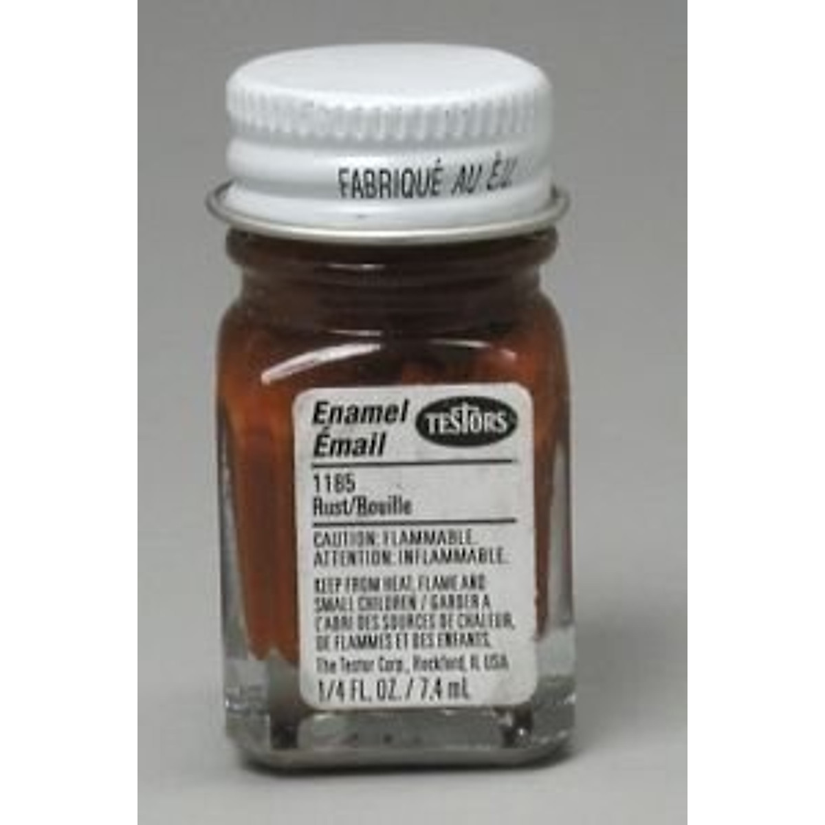 TES1185PT Flat Rust Enamel Paint .25oz Bottle by Testors Paints by Testors Paints and Supplies