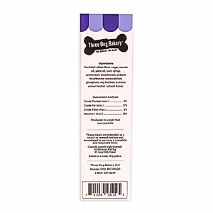 Three Dog Bakery Lick'n Crunch Sandwich Cookies Premium Dog Treats with No Artificial Flavors, Golden & Vanilla Flavor, 13 Ounces
