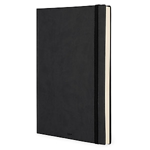 Legami - Maxi Daily Diary, 13 Months, from January 2024 to December 2024 with Weekly Planner January 2025, 400 Detachable Pages, Elastic Closure, Address Book, 21 x 29.7 cm, Black Onyx