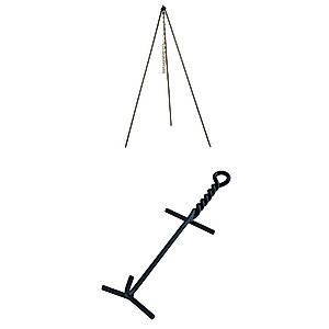 Lodge Tall Boy Tripod with Camp Dutch Oven Lid Lifter