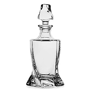 LUXU Whiskey Decanter,Twisted Whiskey Decanter with Stopper,Premium 25 oz Whiskey Decanter for Liquor Scotch Bourbon Vodka Brandy or Wine