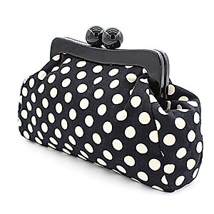 Menurra Polka Dot Evening Bag Clutch Purse for Women Wedding Party Handbag Cocktail Bag