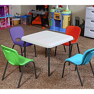 Lifetime 80473 Kids Stacking Chair (4 Pack), Lime Green