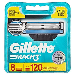 Gillette Mach 3 Razor Refill Cartridges 8 Count