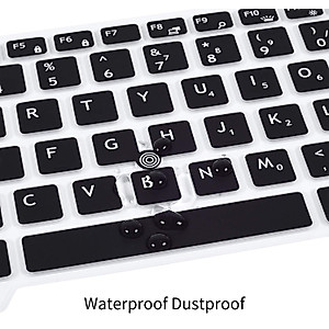 CaseBuy Keyboard Cover for Dell Latitude 5480 5490 5491 7490 7480 14 inch Laptop, Dell 3340 E3340 E5490 E5491 E5450 E5470 E7450 E7470 E7480 Keyboard Protective Skin with Point, Black