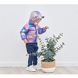 UNICOMIDEA Baby Girl Clothes 12-18 Months Cute Baby Winter Coat Long Sleeves Infant Zipper Jackets Size 18M Puffer Outerwear Coats Fashion Baby 1st Holiday Jacket