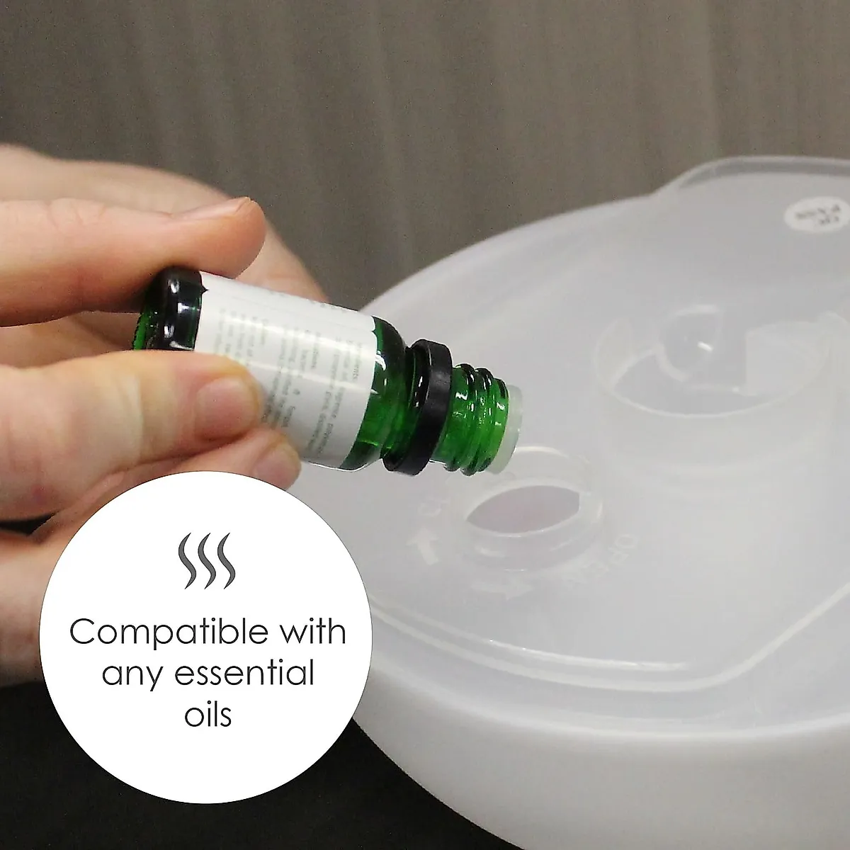 Crane Small Ultrasonic Diffuser and Air Humidifiers for Bedroom and Office, .2 Gallon Cool Mist Humidifier for Personal Use, No Humidifier Filters Needed, White