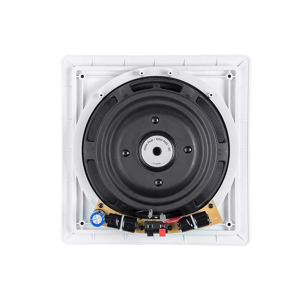 Monoprice Fiber In-Wall Speaker - 10 Inch, 300W Subwoofer, Easy Installation And Paintable Grill - Caliber Series