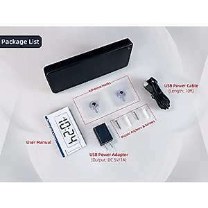 LED Digital Wall Clock with Large Display, Big Digits, Auto-Dimming, Anti-Reflective Surface, 12/24Hr Format, Small Silent Wall Clock for Living Room, Bedroom, Farmhouse, Kitchen, Office