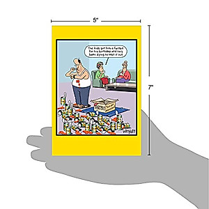NobleWorks - 1 Cartoon Birthday Greeting Card Funny - Hilarious Bday Notecard with Envelope, Comic Humor Celebration - Fartbit C9323BDG