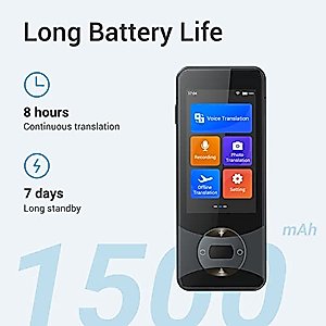 Wooask Language Translator Device Portable Real-time Voice Translation in 138 Different Languages and Accents for Learning, Travel, Business and Daily Tasks