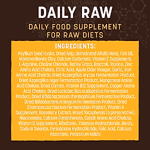 Earth Animal Daily Raw Cat Food & Raw Dog Food Topper | Complete Cat & Dog Vitamins Supplement| 1 Pound