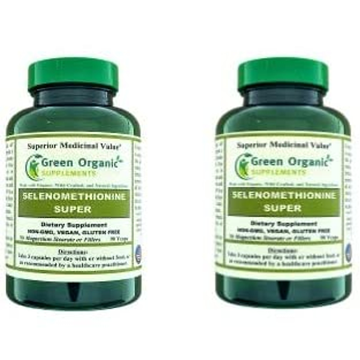 Selenium, Seleno-Methionine, (180 Capsules) (Pack of 2), 90 VCaps, High Absorbable, Non-GMO, Gluten-Free