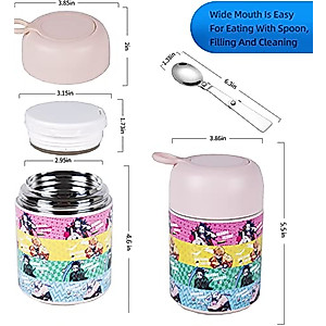 Maxerkeep Food Thermos Japanese Anime Kamado Tanjirou17oz Vacuum Insulated Soup Flask Stainless Steel Lunch Container for Hot Food,Food Jar for Toddlers & Kids
