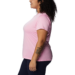 Columbia Women's Hike Short Sleeve Crew, Wild Rose, Large