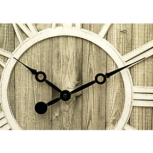 Pacific Bay Mannheim Large Wall Clock Decorative Lightweight Modern Wall Clock - Silent Non-Ticking 3-D Roman Numerals Easy-to-Read Battery Glass Face Cover - 20-inch Old World Clock – Latest Model