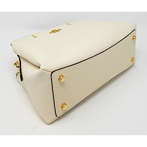 Coach Women's Mini Lilly Carryall (Crossgrain Leather - Chalk - Khaki)