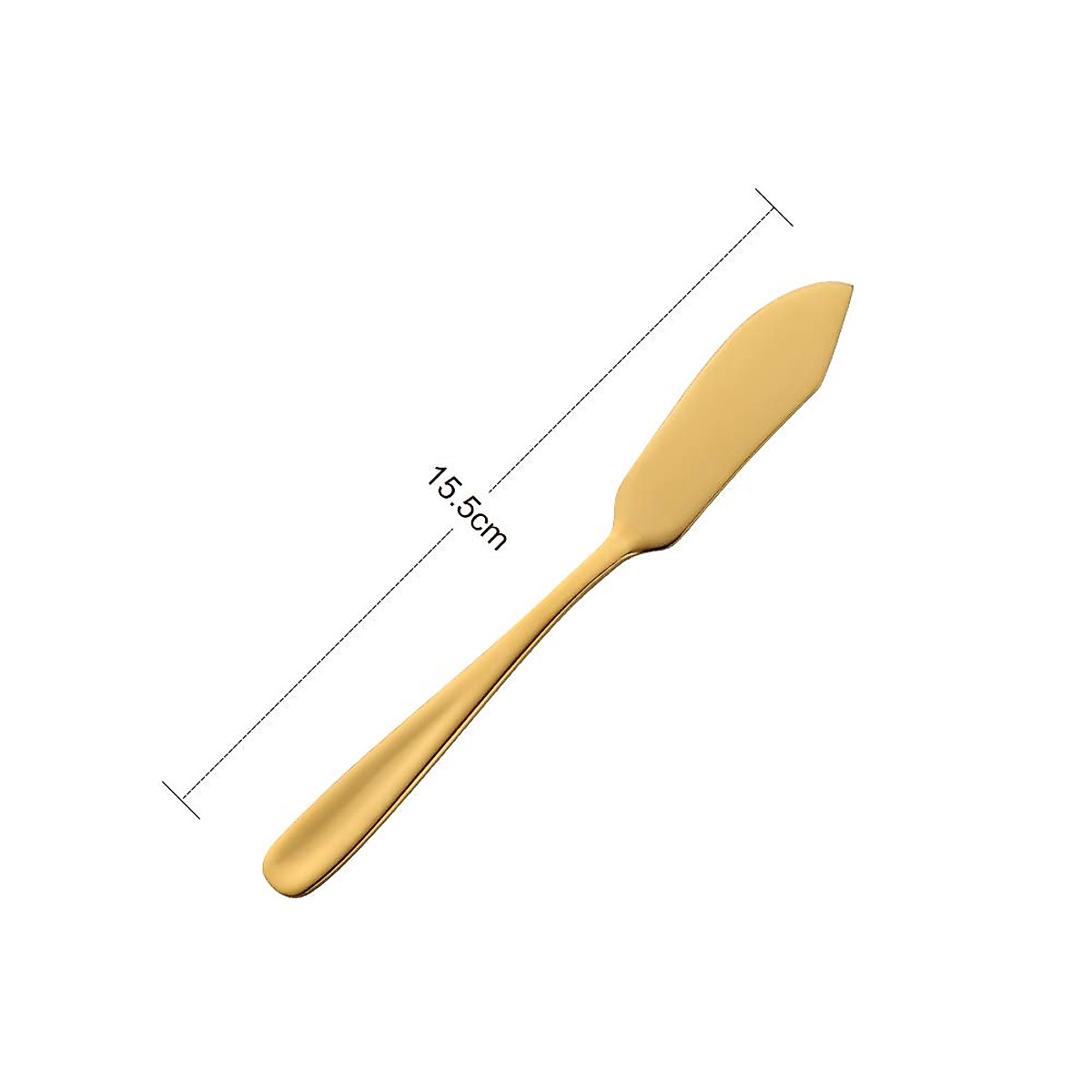 Buyer Star Stainless Steel Butter Cheese Spreader Knife, Gold Breakfast Butter Dessert Knives Set of 12, Kitchen Slicer Sandwich Spreader for butter dish