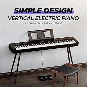 Starfavor 88 Key Weighted Keyboard Piano SP-20, Piano Keyboard 88 Keys Digital Piano with Piano Stand, Electric Piano 88 Keys Weighted with Hammer Action, Bluetooth MIDI & Piano Bench Bundle, Black