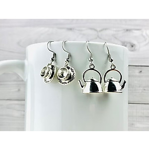 CutieJewelry Teapot Tea Teacup Pot Afternoon Womens Ladies Dangle Earrings 4 Pairs