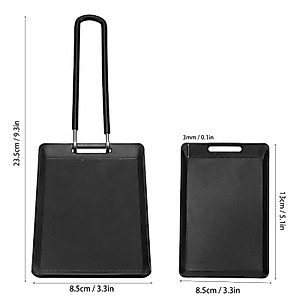Grill Pan, Small Nonstick BBQ Grill Pan with Detachable Handle, 5.1 x 3.4 in Multipurpose BBQ Grilling Pan Steak Frying Pan Heating Evenly and Quickly for Kitchen, Traveling, Camping