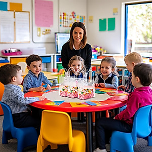 MAQIHAN Clear PVC Gift Bags With Handles 10 PCS PVC Party Favor Bags Transparent Party Favour Plastic Gift Bags 5.9X6.3 Inches Clear Mini Tote Goodie Bag Bulk PVC Plastic Bags With Handles For Gifts