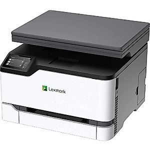 Lexmark MC3224dwe Color Multifunction Laser Printer with Print, Copy, Scan, and Wireless Capabilities, Two-Sided Printing with Full-Spectrum Security and Prints Up to 24 ppm (40N9040), White, Gray
