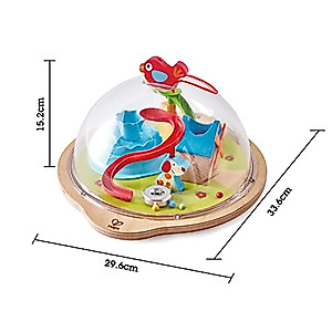 Hape Sunny Valley Adventure Dome | 3D Toy with Magnetic Maze, Kids Play Dome Featuring Characters and Accessories L: 13.2, W: 11.7, H: 6 inch