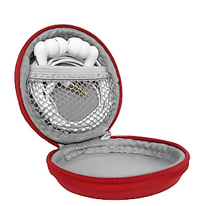 DEVICEMATE in-Ear Wired Earbuds Durable Earphones Headphones_Best Ear Buds Ear Phones for Cellphone Smartphone Tablet MP3 MP4 CD DVD Player Laptop Notebook PC Computer. No Mic. Red Case